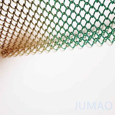 China Gradation Art Stainless Steel Mesh Curtain Chain Coil Drapery For Fireplace for sale