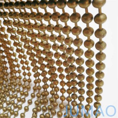 China 10 mm stalen metalen balgordines Bronzen gortines met gouden kralen Te koop