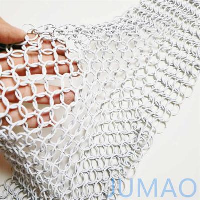 China Decoratieve roestvrijstalen ketenband ring mesh gordijnen gebouw gevels Te koop