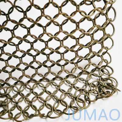 China Buitenste Bronzen Ring Mesh Gordijn Kettengordel 18mm Hoge Sterkte Te koop