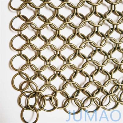 China Buitenste Bronzen Ring Mesh Gordijn Kettengordel 18mm Hoge Sterkte Te koop