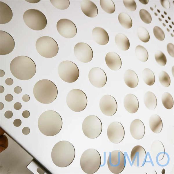 White Perforated Metal Screen Steel Plate Ceiling Aluminum Alloy Round Holes