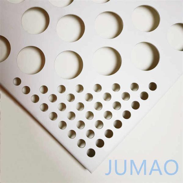 White Perforated Metal Screen Steel Plate Ceiling Aluminum Alloy Round Holes
