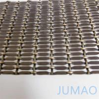 China Decorative Flat Architectural Wire Mesh Panels Brass Chrome Finish 1.5mm Wire 12mm Hole for sale