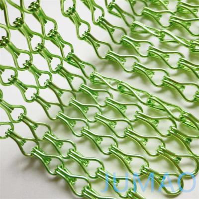 China Aluminum Mesh Material Metal Chain Link Curtains Lightweight And Flexible for sale