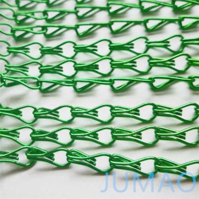 China Groene douche metalen keten schakel gordijnen plafond parallel recht Te koop