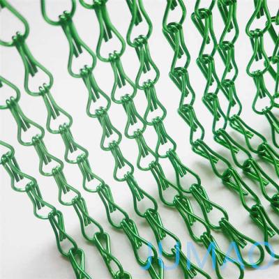 China Groene douche metalen keten schakel gordijnen plafond parallel recht Te koop