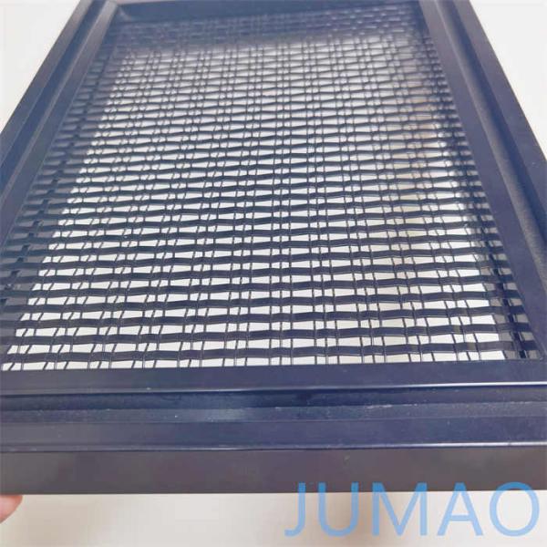 Quality Gungrey Wire Mesh Decorative Cabinet Door Inserts Grille For Pantry for sale