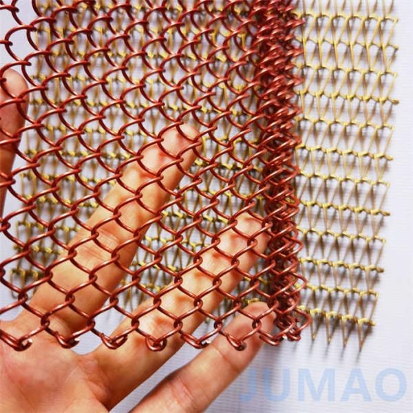 Quality Diamond Hole Metal Mesh Curtains In Black For Club Space Divider 1.2mm for sale