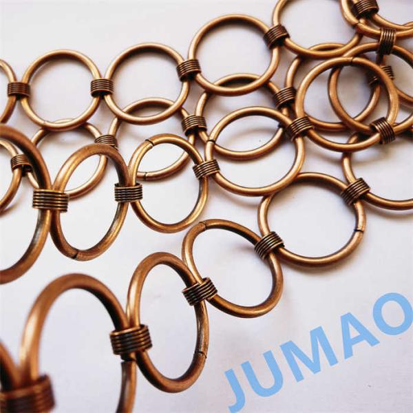 Shiny Interior Decorative Brass Wire Mesh 1m-6m Standard Length