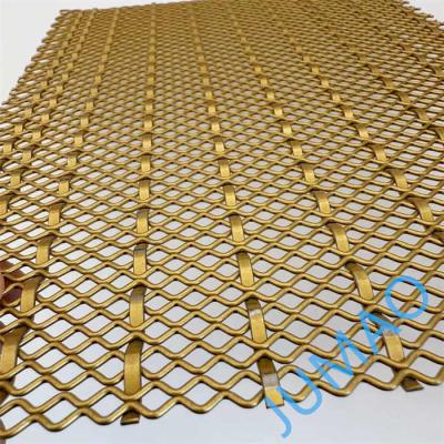China Small Opening Rate Golden Coated Decorative Wire Mesh With Special Hole Design for sale