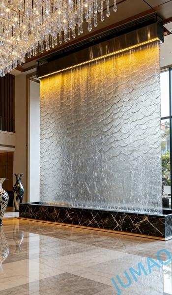 Quality Stainless Steel Water Mesh Curtain Decorative Metal Waterfall Screen For Indoor Outdoor for sale