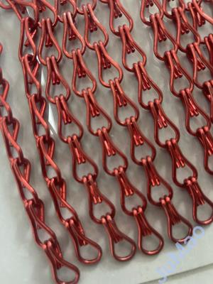 China Lightweight Aluminum Metal Chain Link Curtains Fly Screen Curved Andulated for sale