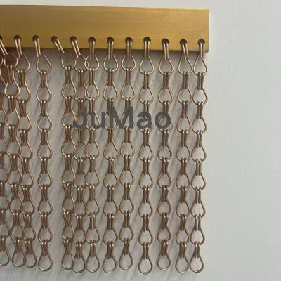 China Aluminum Chains Metal Chain Link Curtains Ceiling Mounted Robust Partition Curtains for Industrial and Commercial Spaces for sale