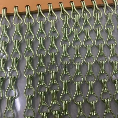 China Brass Finishes Metal Chain Link Curtains Featuring 25mm Chain Link Length and Durable Aluminum Chains Technology for Commercial for sale