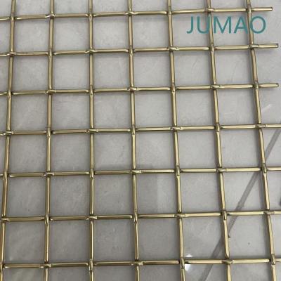 China Antique Brass Architectural Mesh Featuring Woven And Crimped Technique Offering Suitable for Facades Interiors and Partitions for sale