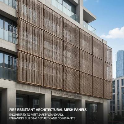 China Fire Resistant Architetctural Mesh Panels Engineered to Meet Safety Standards Enhancing Building Security and Compliance for sale