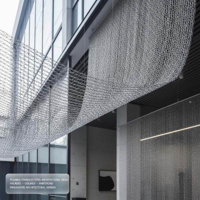 China Flexible Stainless Steel Architectural Mesh Ideal for Facades Ceilings Partitions and Innovative Architectural Design Solutions for sale