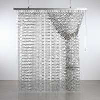 China Customizable Aluminum Chain Link Curtain 10mm Oval 100cm Width Lightweight 2.5kg for sale