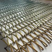 China JUMAO Cascade Decorative Metal Mesh Architectural Facade Panel 2m x 4m Stainless Steel for sale