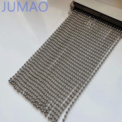 China Decorative Room Divider Metal Bead Ball Curtains Lightweight Partition For Commercial Spaces for sale
