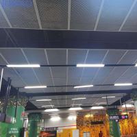 China Diamond Shaped Openings Expanded Mesh For Facade Design And Interior Partitions for sale