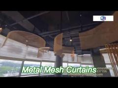 architectural metal mesh curtains screen for doorway restaurant