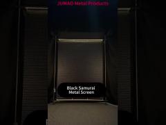 Black Samurai Spiral Metal Mesh Decorative Partition Screen Production & Installation Display
