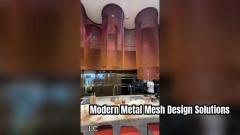 Spiral Metal Mesh Ceiling Architectural Mesh Decoration Privacy Partition