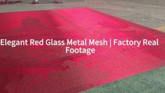 Factory real-shot video of elegant red glass metal mesh