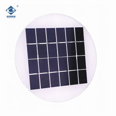 China 2.6W Round Transparent Glass Laminated Solar Panel ZW-Dia180-6V Camping Portable Solar Panel Charger 6V Te koop