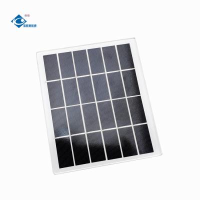 Cina 3W Portable Glass Solar Panel Charger ZW-170145 Mono Glass Paminated Solar Panels 6V 500mA in vendita