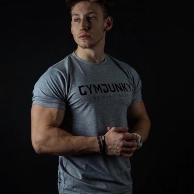 China Camiseta respirable de encargo, camiseta de la aptitud de los gimnasios de los hombres ligeros en venta