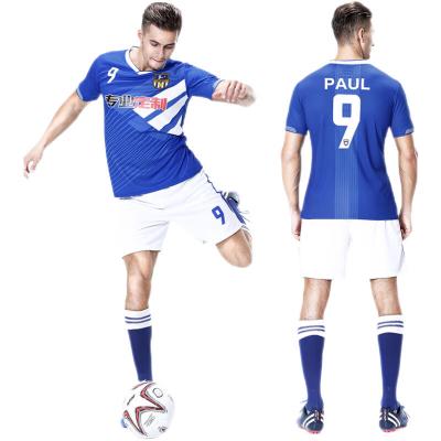 Cina La progettazione adulta del vestito di addestramento della partita del gruppo dello studente dell'insieme del vestito di calcio su misura breve jersey della manica degli uomini ha stampato il logo del modello di parola in vendita