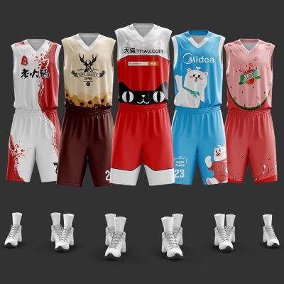 Cina I ragazzi che su ordinazione di formazione della gioventù della sublimazione dell'uniforme di pallacanestro completamente le ragazze HANNO MESSO l'OEM unisex hanno personalizzato anti Logo Band Style Suit Wear in vendita