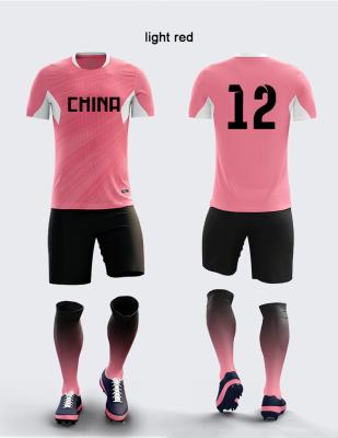 Cina Il materiale di alta qualità del poliestere a buon mercato accettare gli uomini uniformi di calcio su ordinazione ha fissato il calcio uniforme dell'arbitro in vendita