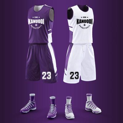 China Trajes de encargo de alta calidad calientes del baloncesto de la sublimación del jersey del baloncesto de la tela de malla de la venta del diseño del OEM de hombres en venta
