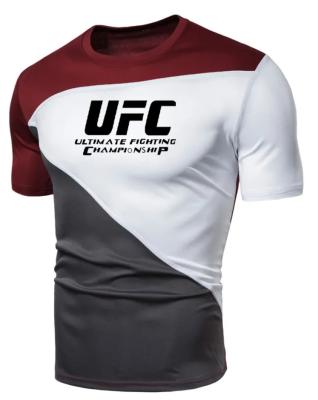 Cina Gli sport casuali del breve pullover della manica equipaggiano la maglietta stampata l'estate di cucitura in vendita