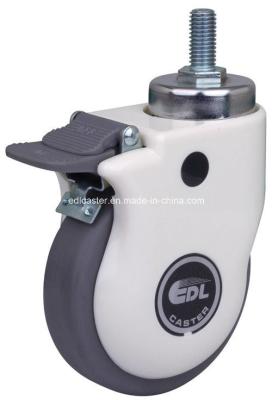 China 4 polegadas 60kg travão roscado TPE Medical Caster E3744-57 personalizado para as suas necessidades à venda