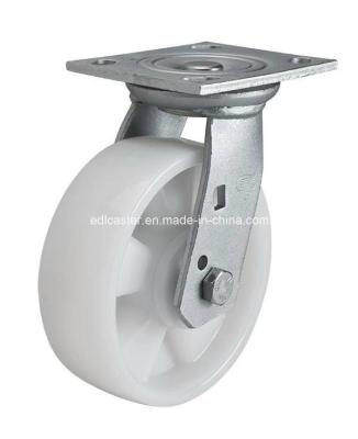 中国 6mm 厚さのプレート スウィーブル PA キャスター 重荷 420kg 負荷と 6 インチホイール 7016-26 販売のため