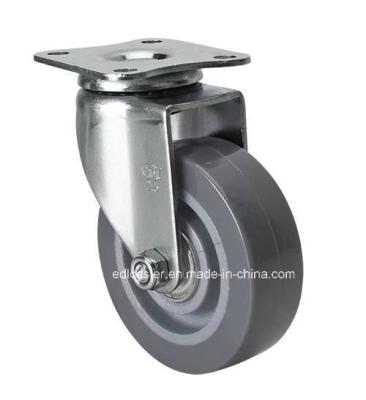 China 40kg Load Capacity Grey PU Caster for Caster Application in Swivel Design for sale
