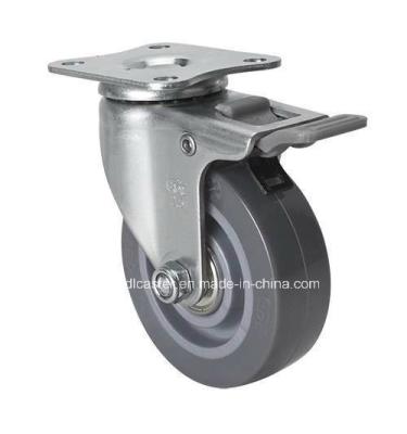 Cina Edl Mini 2.5 Inch 40kg Plate Brake PU Caster per colore grigio e applicazione di caster in vendita