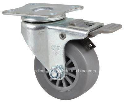 China 30 kg maximale belasting plaat rem TPE Caster 2622-53 voor Edl Mini 2 toepassingen Te koop