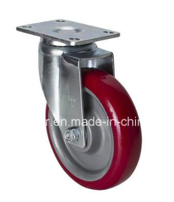 中国 Edl 中型 5インチプレート回転式TPUキャスター 5015-85 最大負荷 130kg デールリンベアリング 販売のため