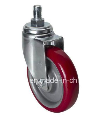 中国 エドル 中等 5インチ 130kg 5035-85 4mm 厚さのスレッド回転型TPUキャスター 販売のため