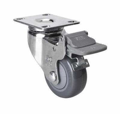 China Edl cromo 2,5 mm espessura 80 kg placa freio PU Caster 37225-77 solicitação personalizada à venda