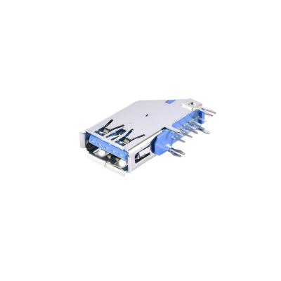 China Long copper alloy connector 9 pins type A Female 3.0 USB Connectors for slingbox or pcb board for sale