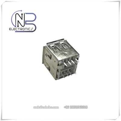 China High quality double stack panel mount USB type A Female 180° DIP USB connectors made by copper alloy for power adpters for sale