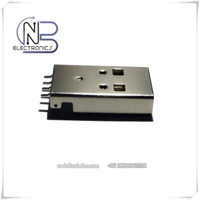 China Hot Sale Plug I / O USB Tray Pack 50V AC Black USB 2.0 type A male USB connector for USBkey for sale