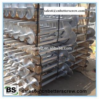 China Ground Steel square lead Helical Screw Pile/piers/anchors for sale